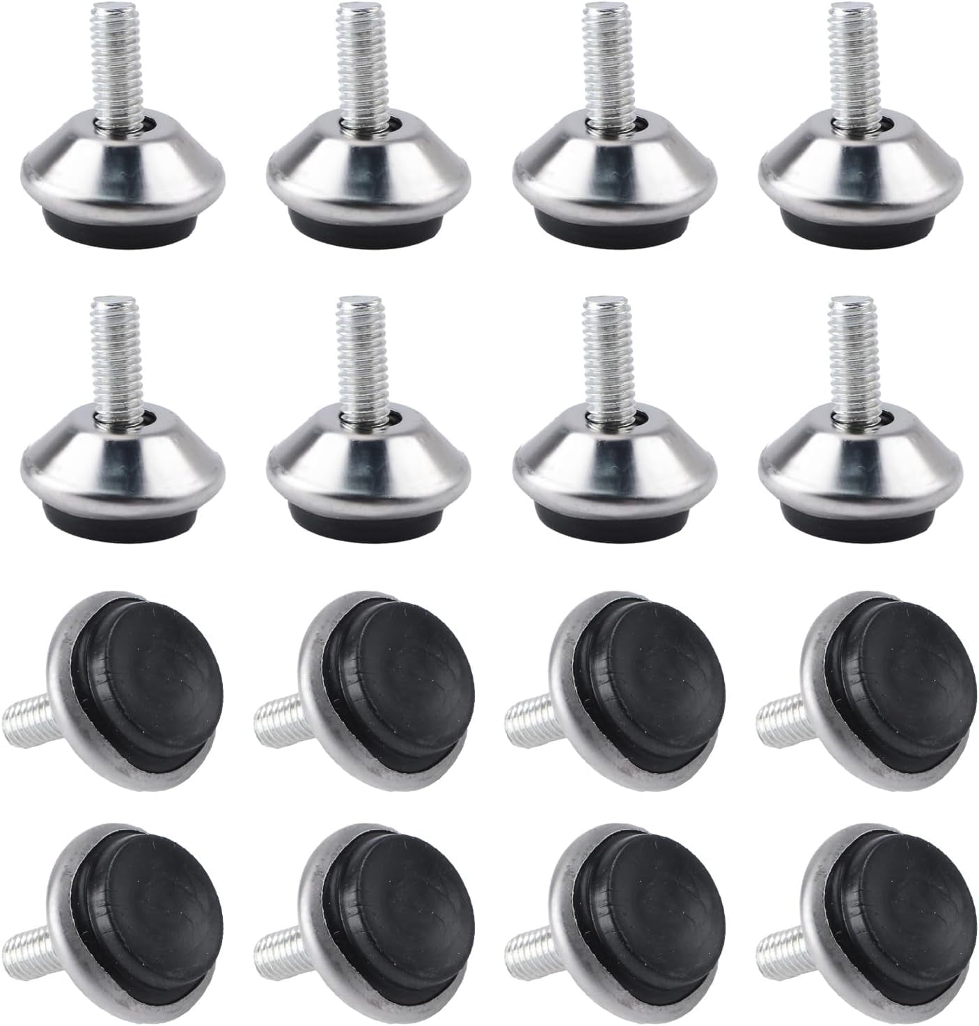 M6 Screw in Adjustable Furniture Levelers, 16pcs Stainless Steel Screw ...