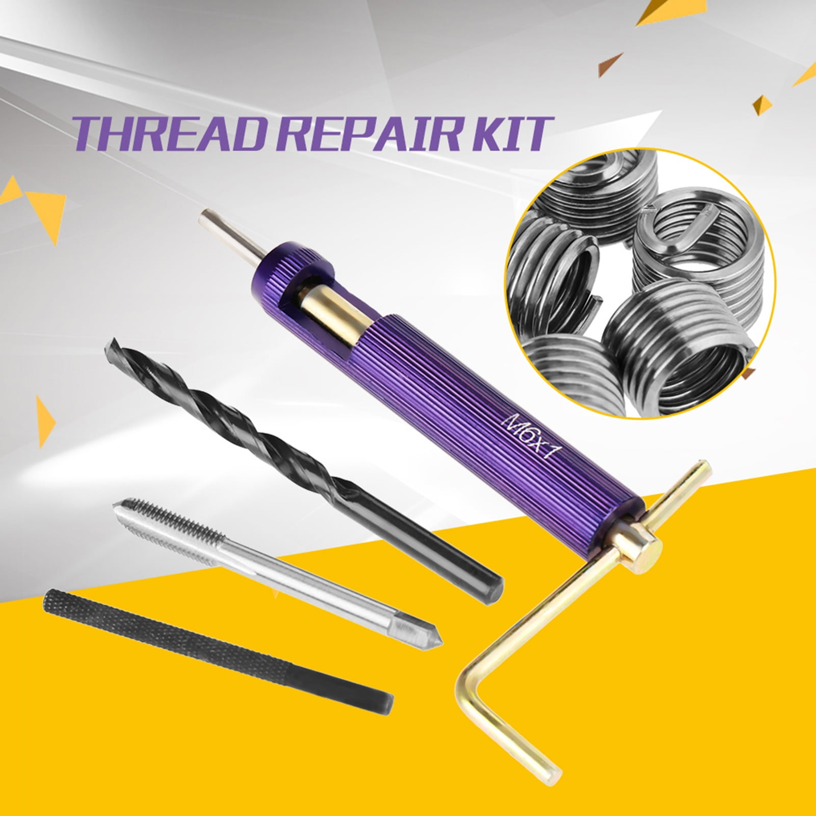 M6 Stainless Steel Wire Thread Insert Combination Tool Set Thread ...