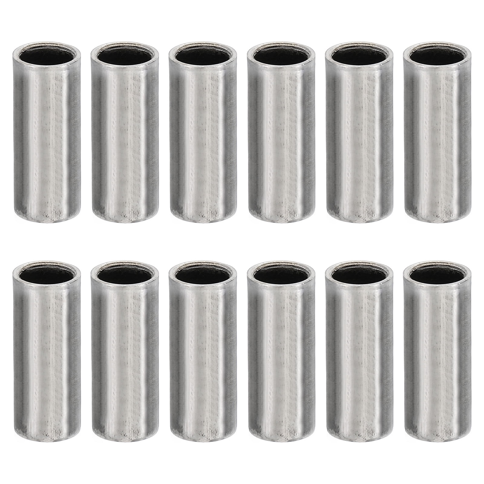M6 Steel Spacers, 12 Pcs Metal Spacers Steel 6.2mm ID x 9.9mm OD x 25mm L Screw Standoff Round ...