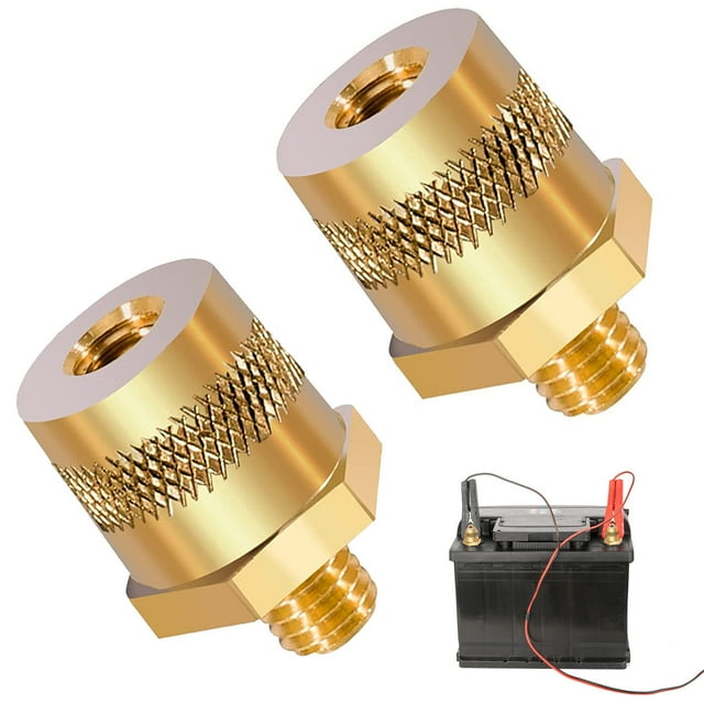 M6 battery terminal adapter pair, brass battery terminals, car battery ...