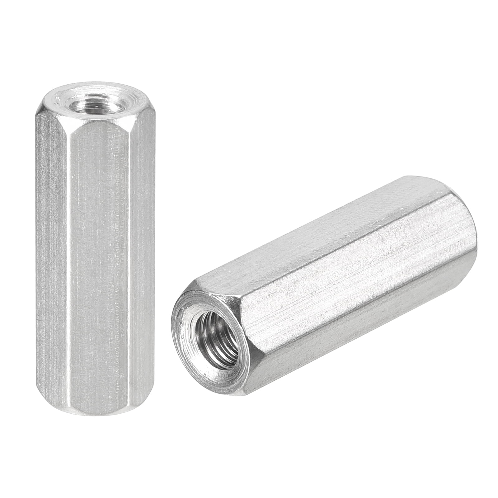 M6 x 1-Pitch 35mm Length Coupling Nuts, 4 Pack 304 Stainless Steel Metric Hex Rod Coupling Nuts ...