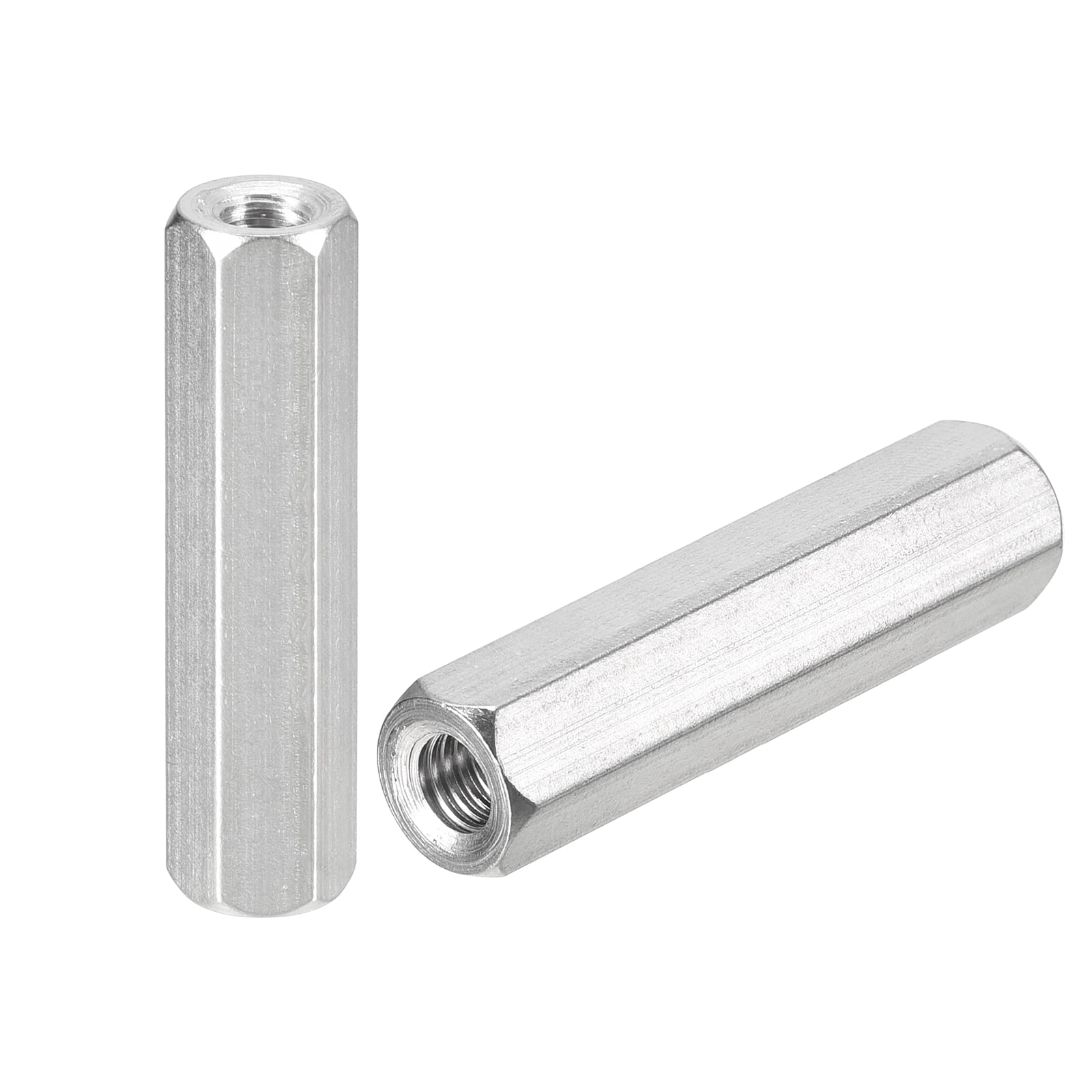 M6 x 1-Pitch 50mm Length Coupling Nuts, 4 Pack 304 Stainless Steel ...