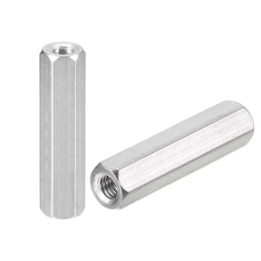 M8 x 1.25-Pitch 9mm Length Coupling Nuts, 6 Pack 304 Stainless Steel ...