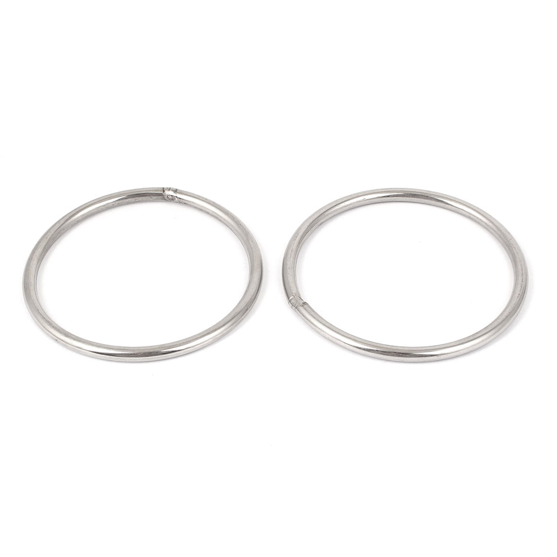 M6 x 100mm 201 Stainless Steel Webbing Strapping Welded Round O Rings 2 ...