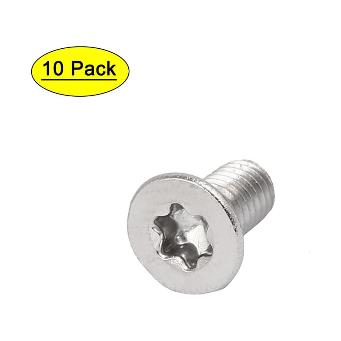 M6 x 10mm 316 Stainless Steel Flat Torx Head Machine Screw Silver Tone ...