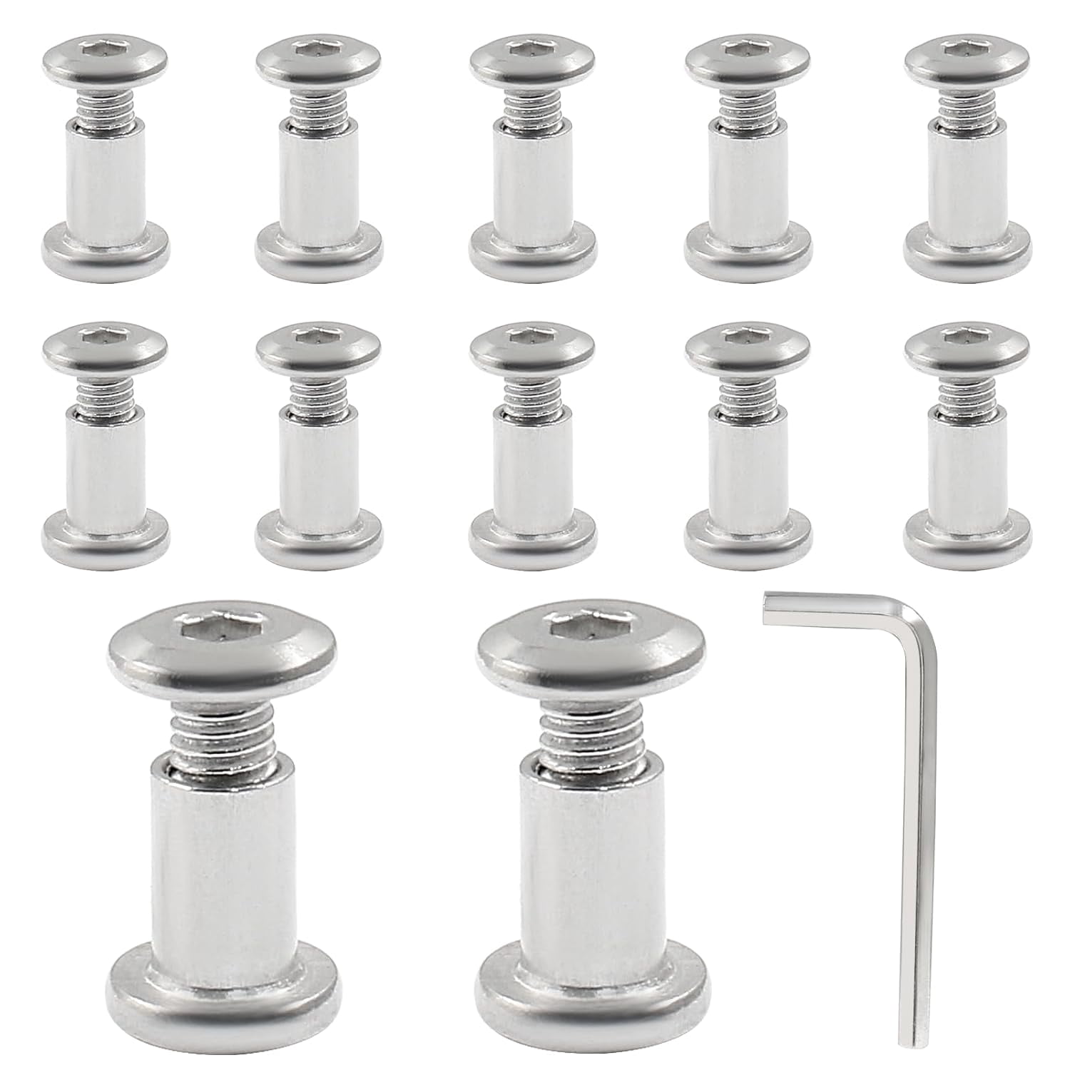 M6 x 10mm Screw Post Binding Screws, Stainless Steel Leather Screw ...
