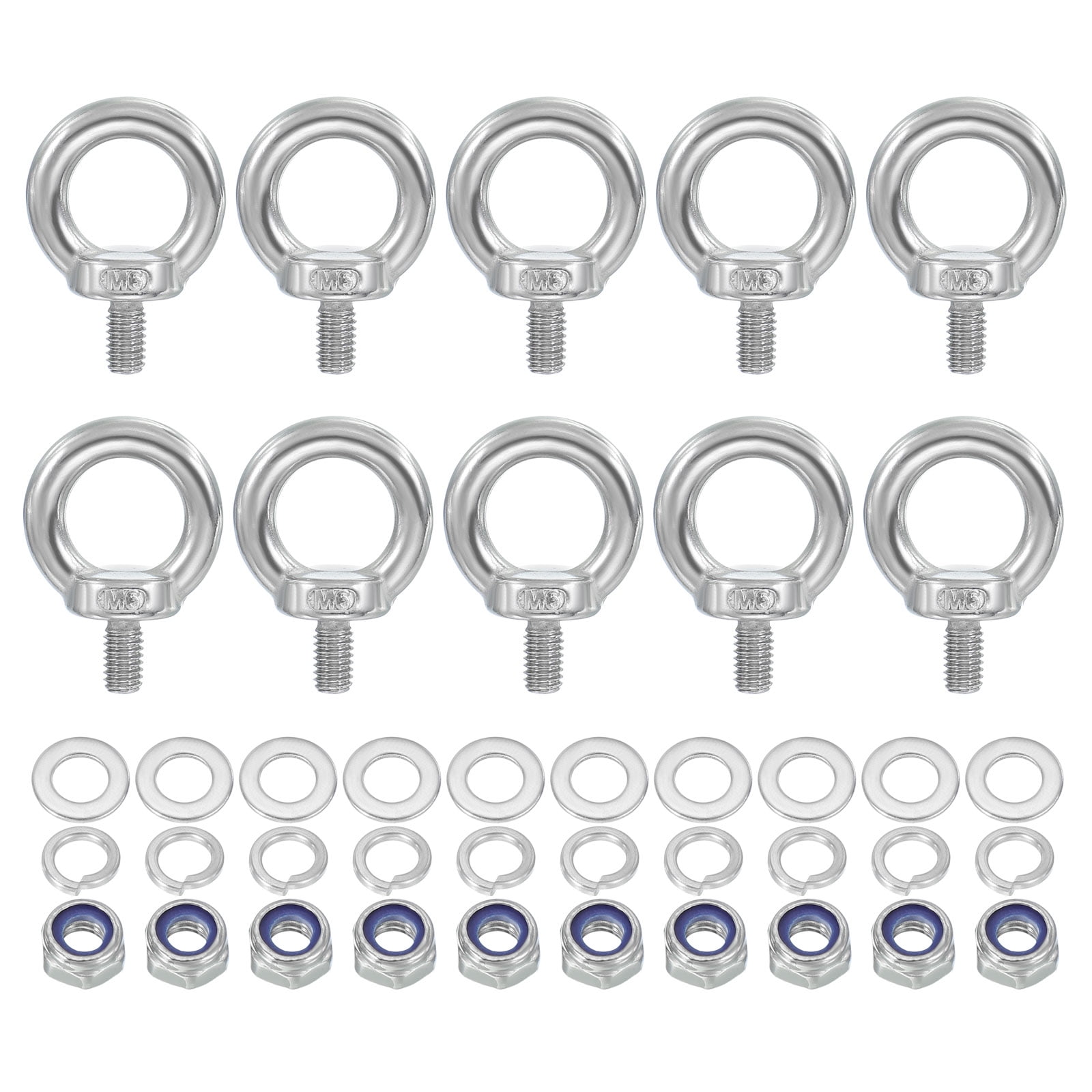 Uxcell Eye Bolt with Nut,304 Stainless Steel Lifting Shoulder Eyebolt ...