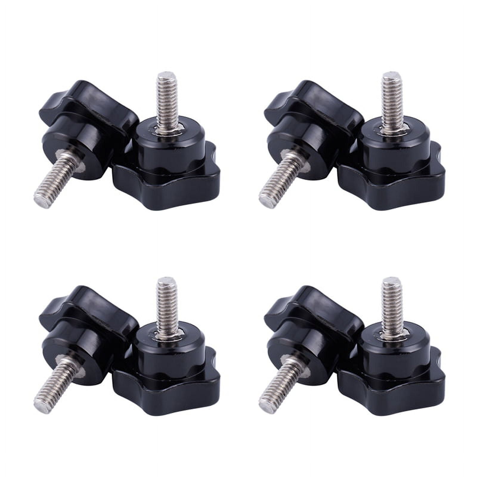 M6 x 15mm Male Thread Screw Star Locking Screw Handle Black 8 Pcs ...