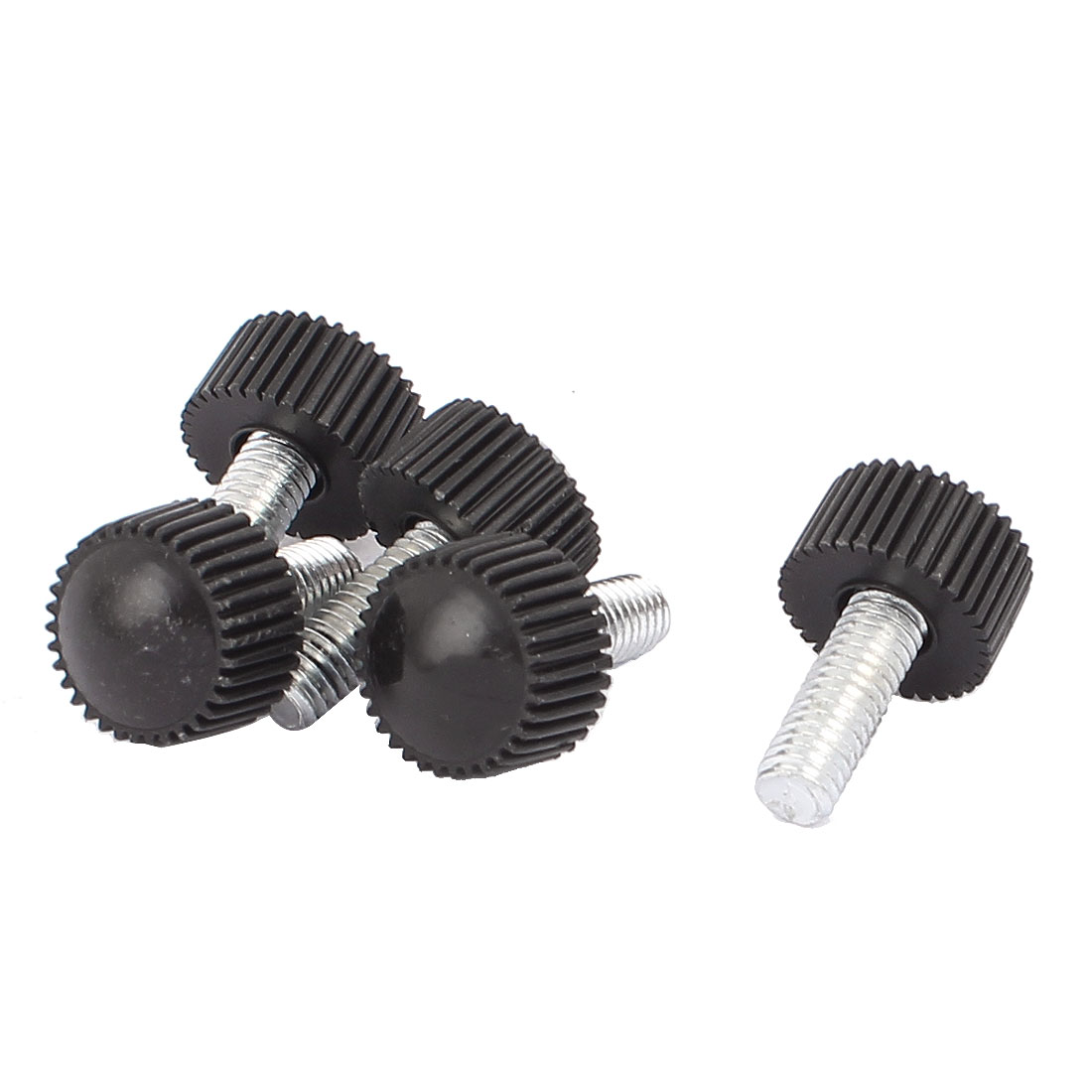 M6 x 16mm Round Head Screw On Straight Knurled Clamping Knob Grips ...