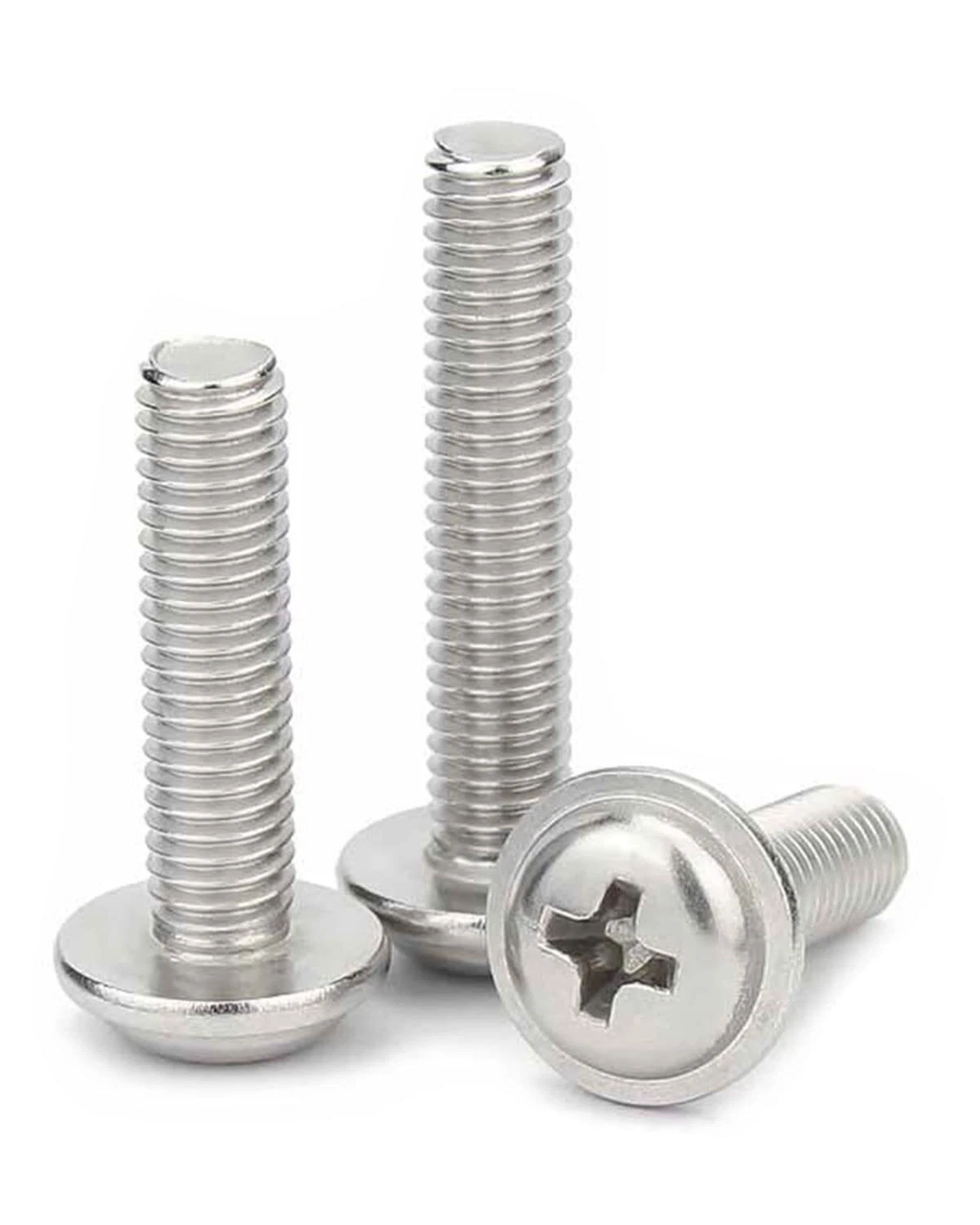 M6 x 2" Phillips Pan Washer Head Machine Screws 304 Stainless Steel ...