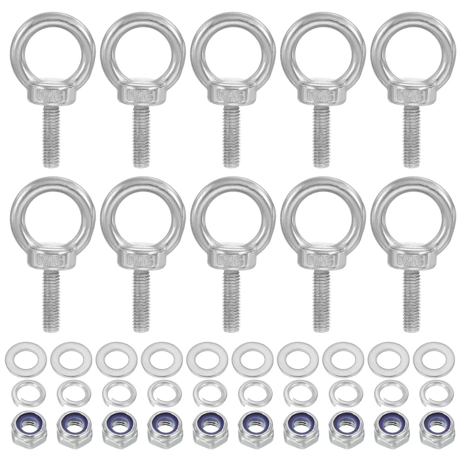 Uxcell Eye Bolt with Nut,304 Stainless Steel Lifting Shoulder Eyebolt ...