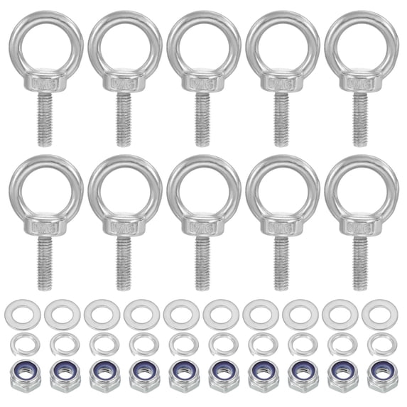 Uxcell Eye Bolt with Nut,304 Stainless Steel Lifting Shoulder Eyebolt ...