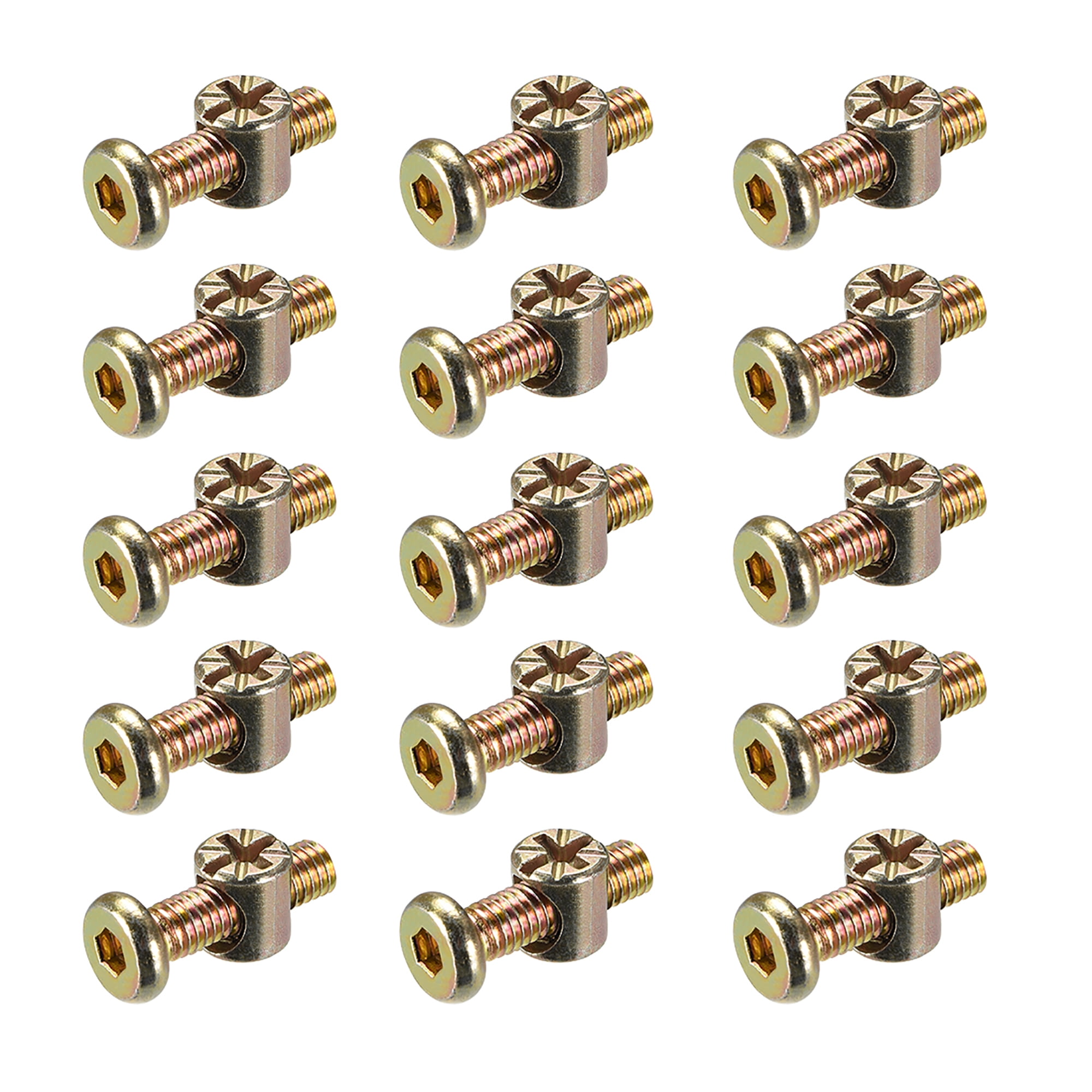 M6 x 20mm Furniture Bolts Nut Set Hex Socket Screw with Barrel Nuts ...