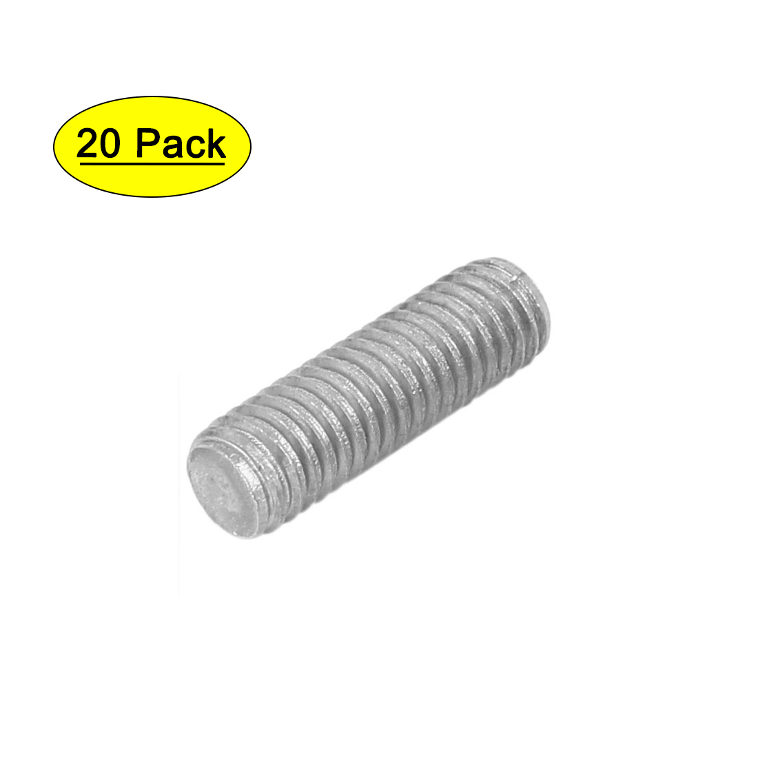 M6 x 20mm Male Threaded 304 Stainless Steel Rod Bar Stud Silver Tone ...