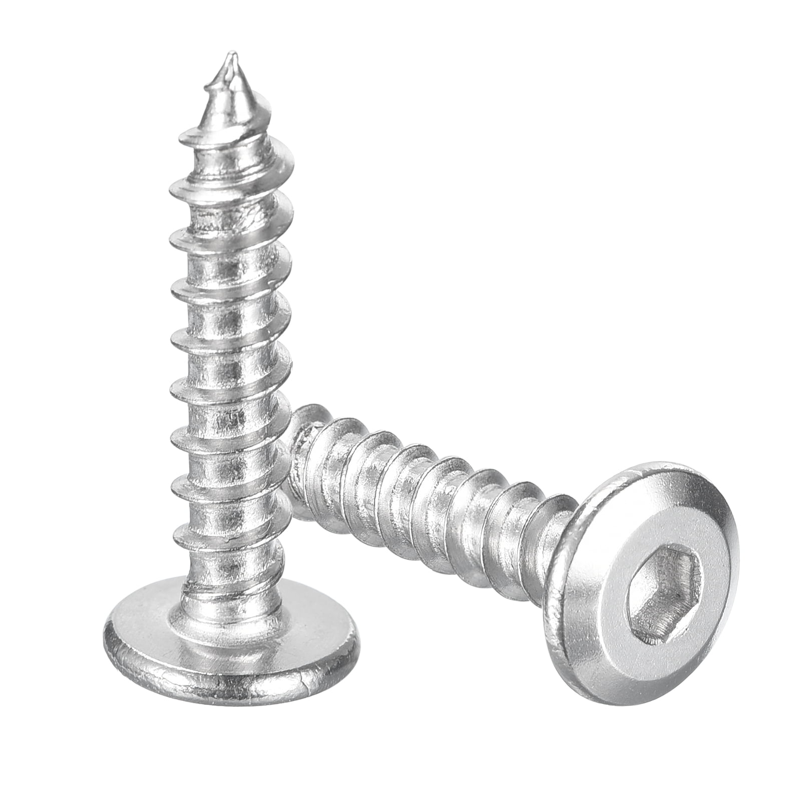 M6 x 30mm (25 Pack) 304 Stainless Steel Flat Round Socket Head Wood ...