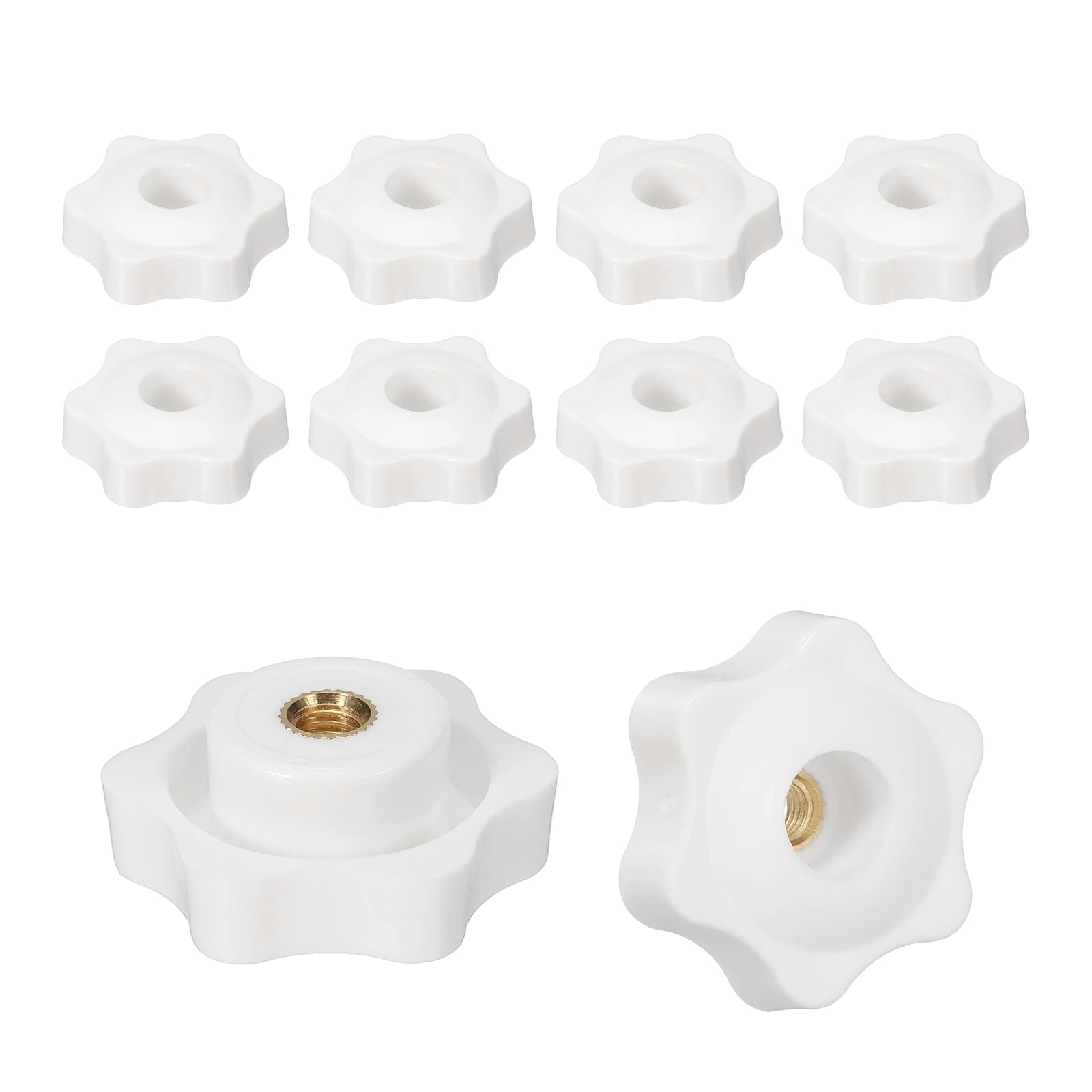 Uxcell Star Knobs, Knurled Thread Through Hole Knob Screw-On Type Clamping Nuts Handle for T ...