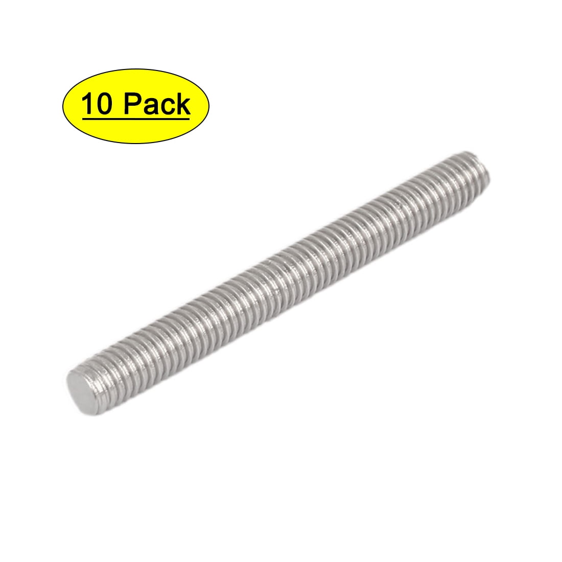 M6 x 55mm 304 Stainless Steel Fully Threaded Rod Bar Studs Silver Tone ...