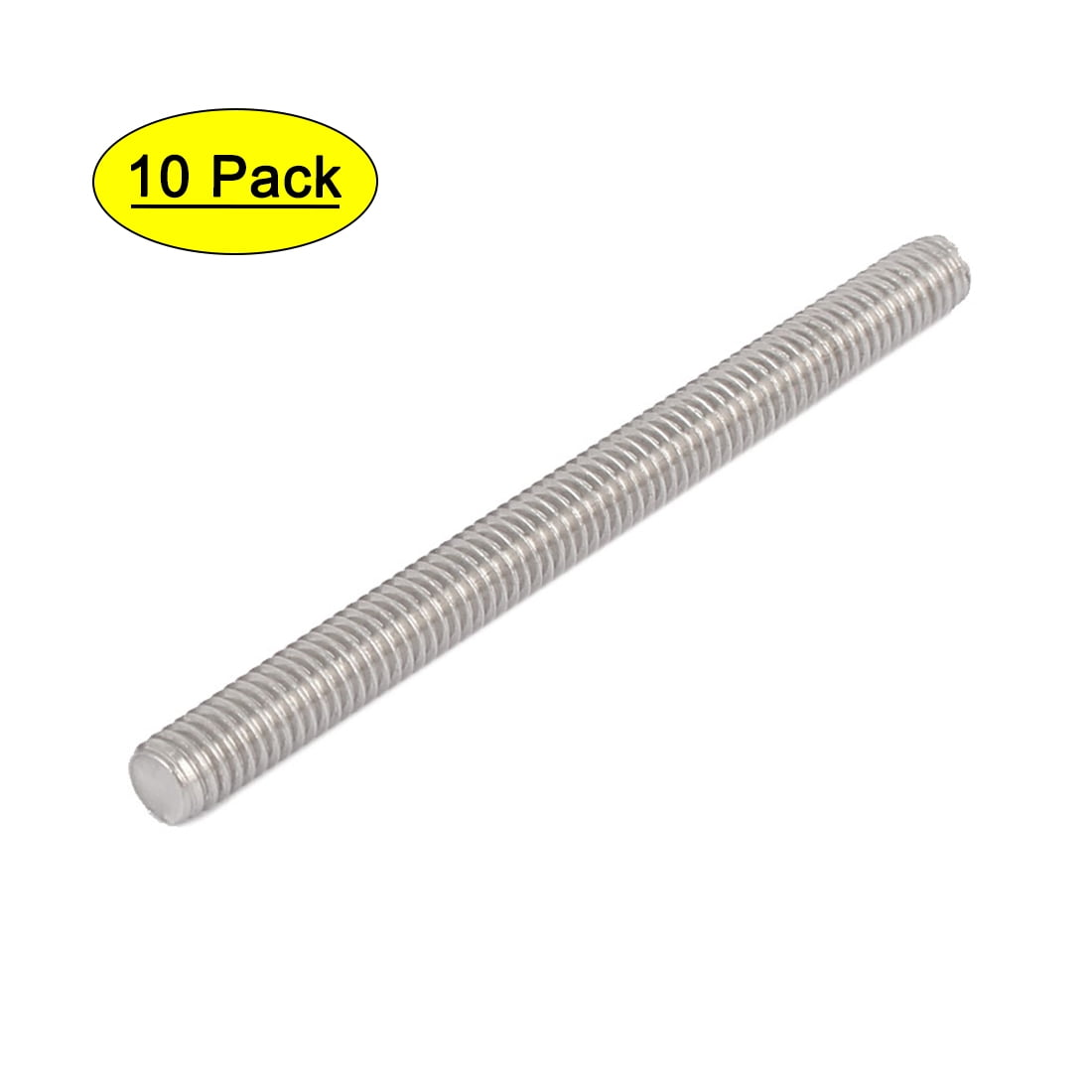 M6 x 70mm 304 Stainless Steel Male Threaded Rod Bar Studs Silver Tone ...