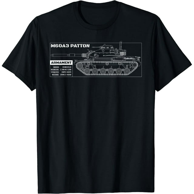 M60 A3 Patton Tank Blueprint Infographic T-Shirt - Walmart.com