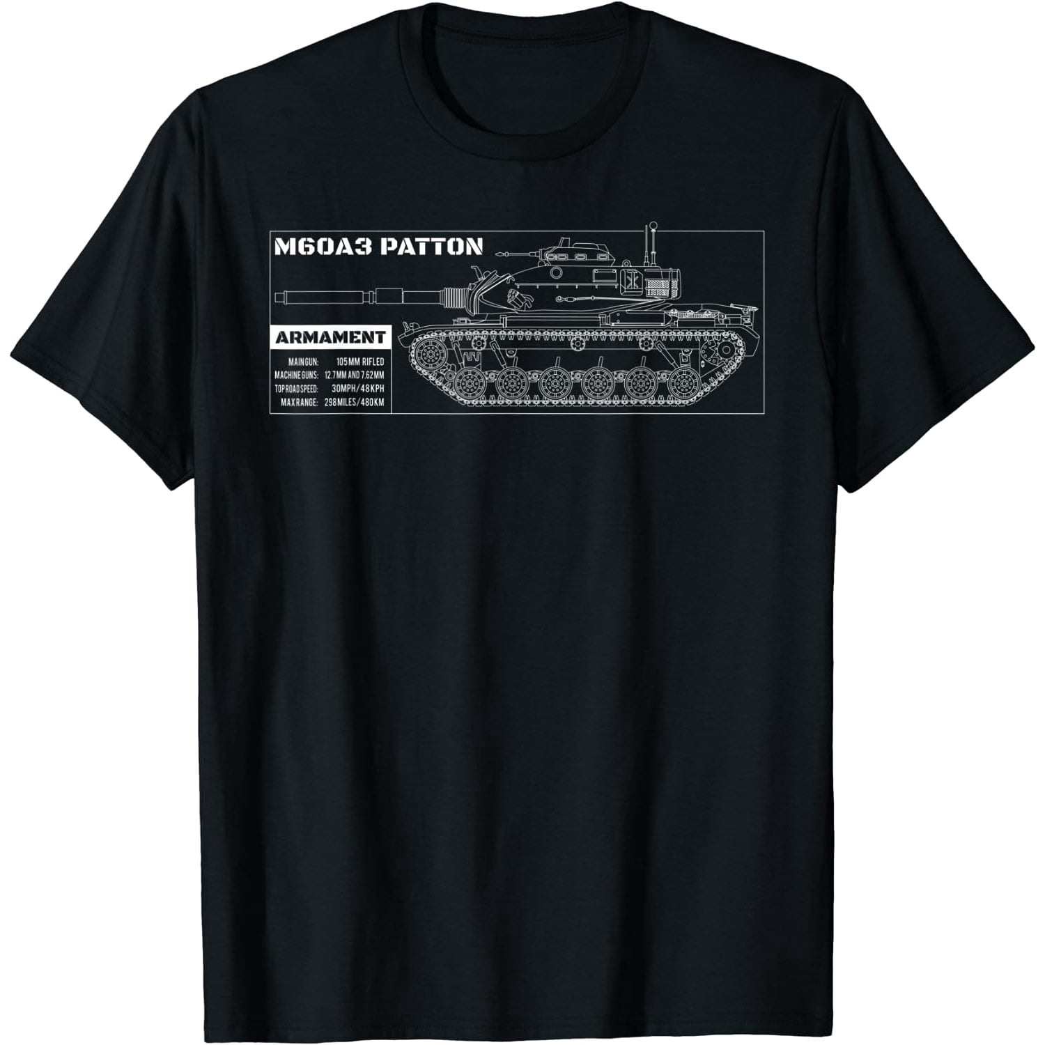 M60 A3 Patton Tank Blueprint Infographic T-Shirt - Walmart.com
