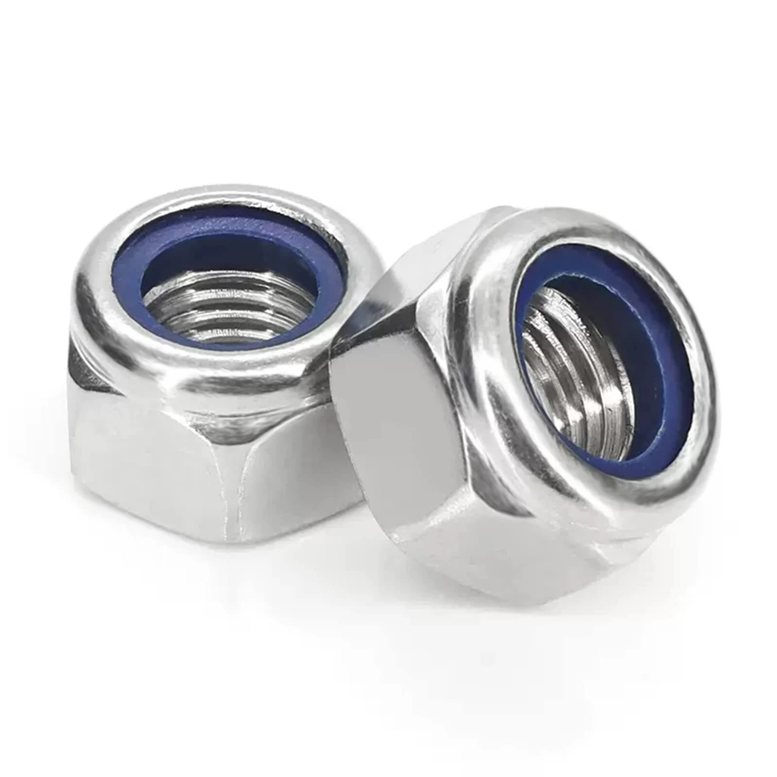 M61.0 Nylon Insert Lock Nuts Stainless Steel 304 188 Lock Nuts With ...