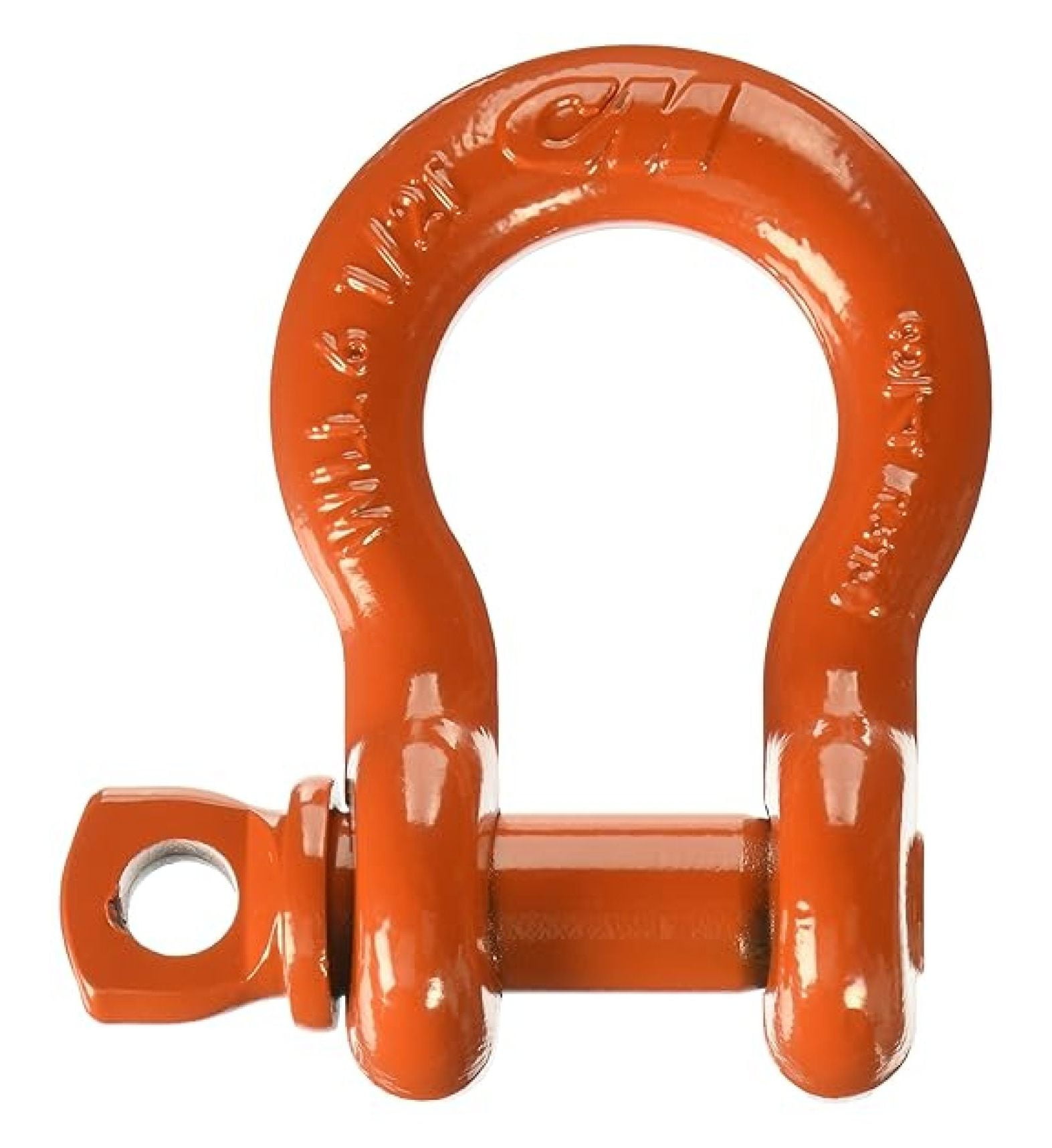 M652P Super Strong Anchor Shackle - 3/4" - 6.5 Ton WLL - Orange Powder ...
