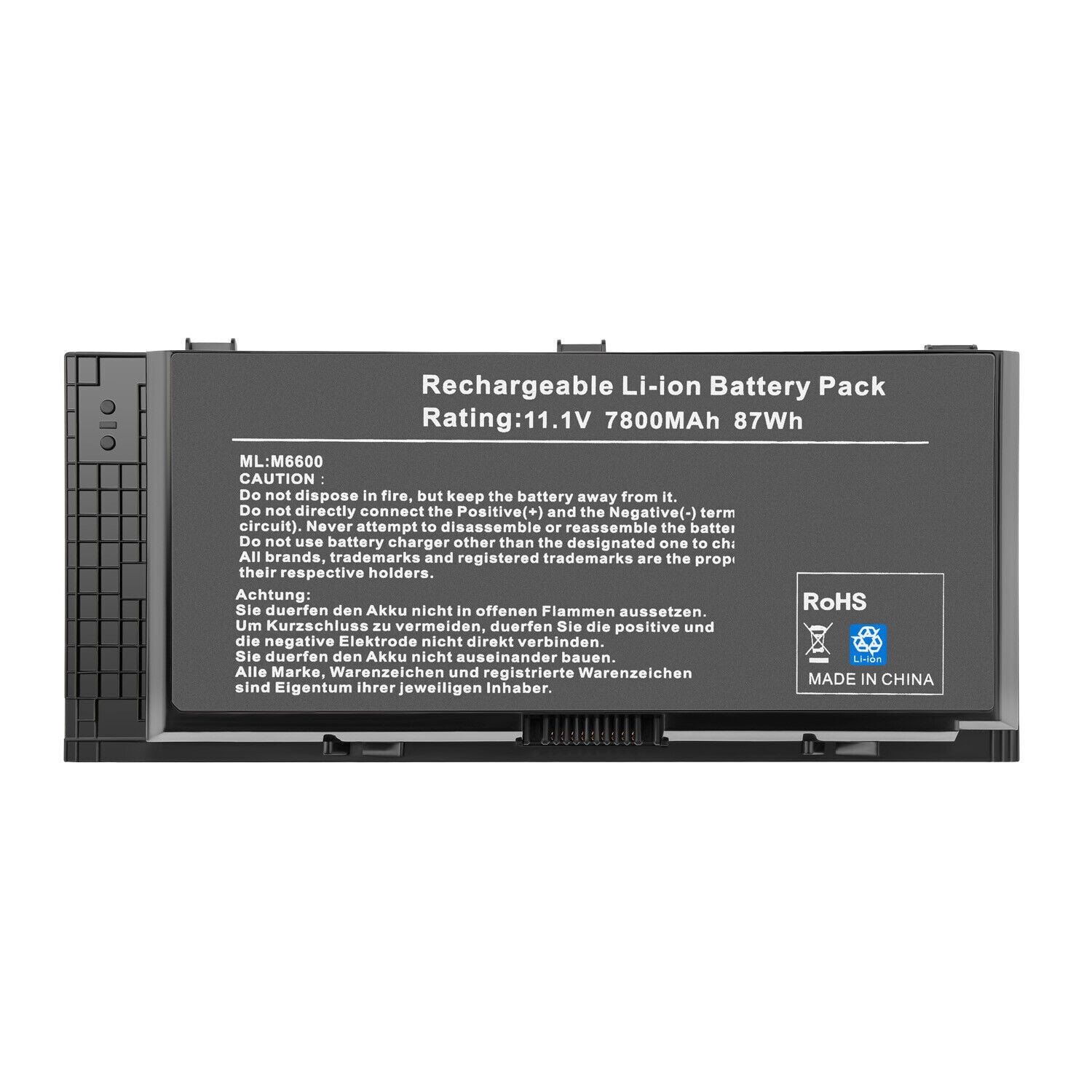M6600 Battery for Dell 11.1V 87Wh Type H1MNH PG6RC - Walmart.com