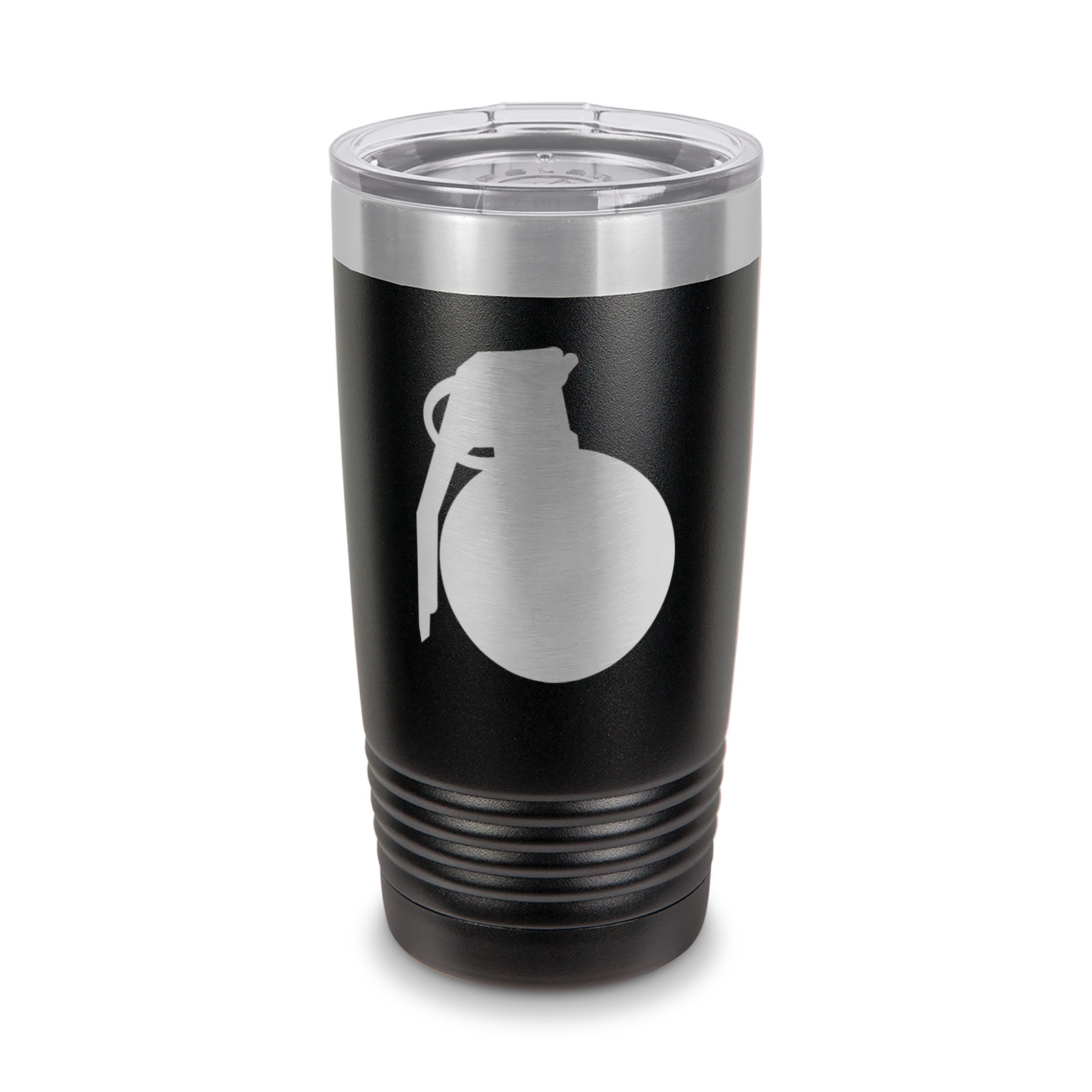 M67 Hand Grenade Tumbler 20 oz - Laser Engraved w/ Clear Lid ...