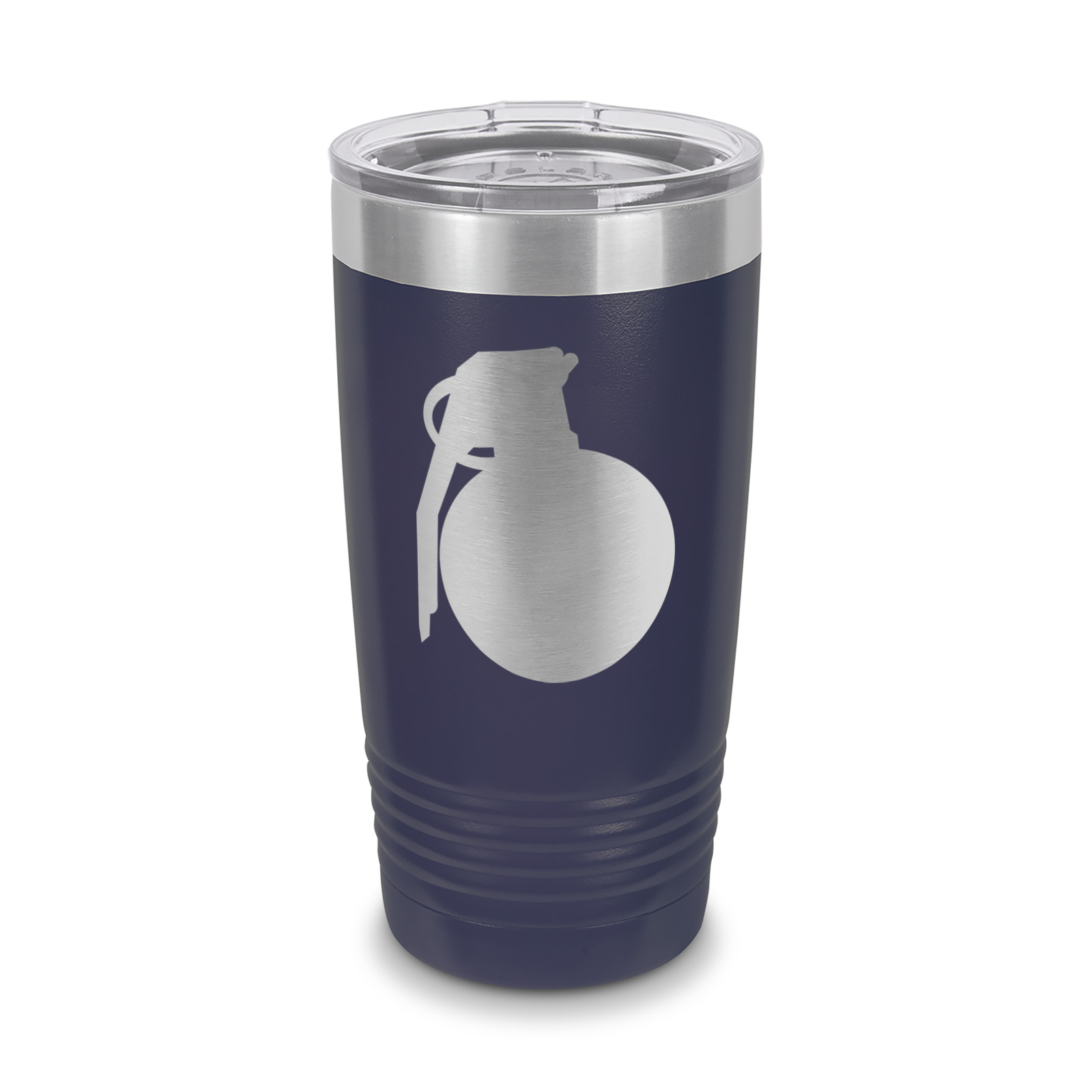 M67 Hand Grenade Tumbler 20 oz - Laser Engraved w/ Clear Lid ...