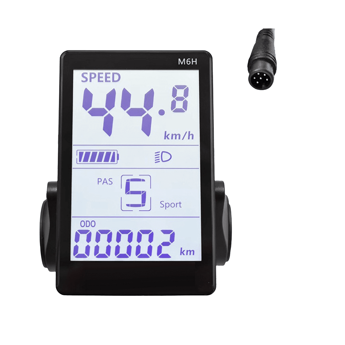M6H Electric Bike LCD Display Meter Dashboard 24V-60V Universal E ... M6H Electric Bike LCD Display Meter Dashboard 24V-60V Universal E ...