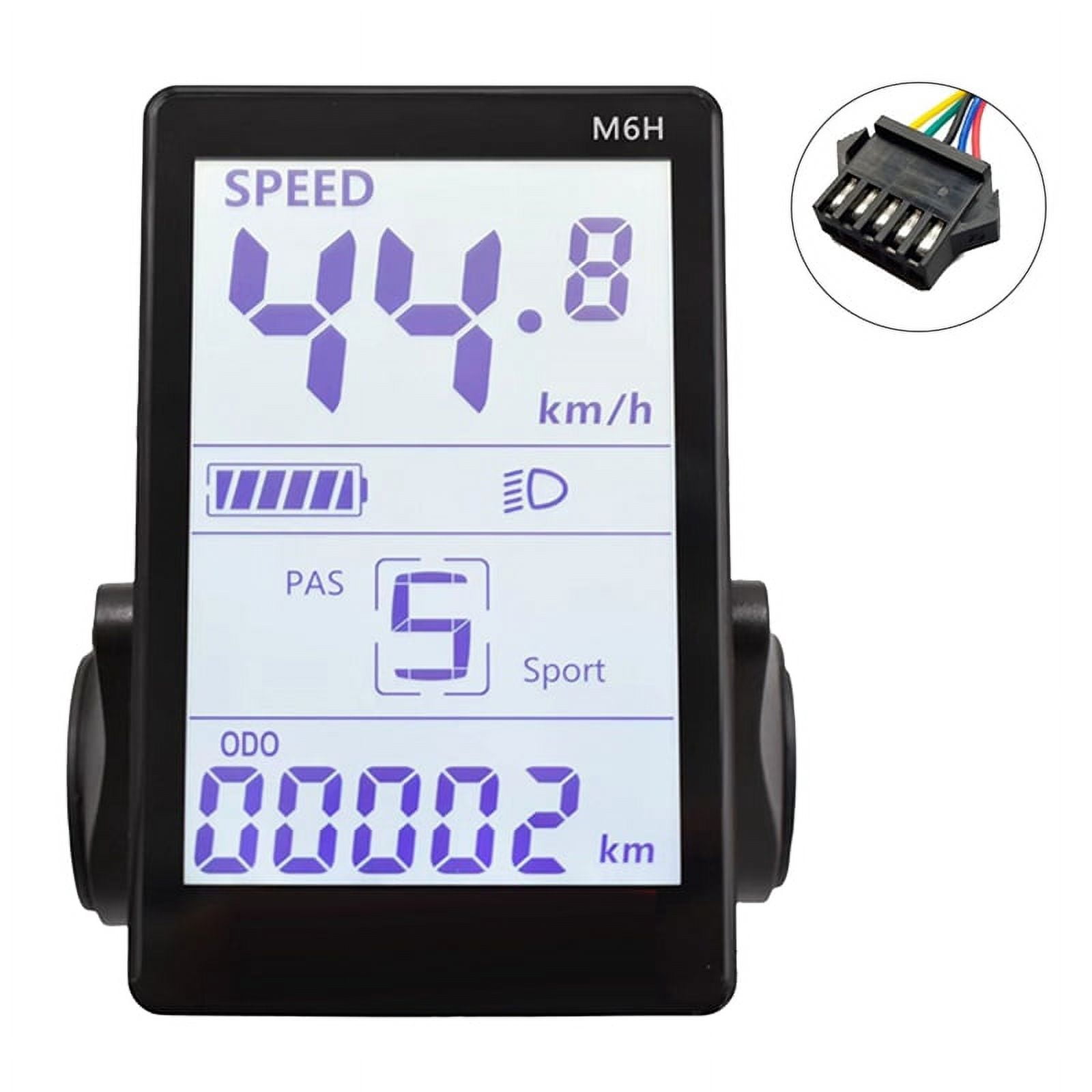 M6H Electric Bike LCD Display Meter Dashboard 24V-60V Universal E ...
