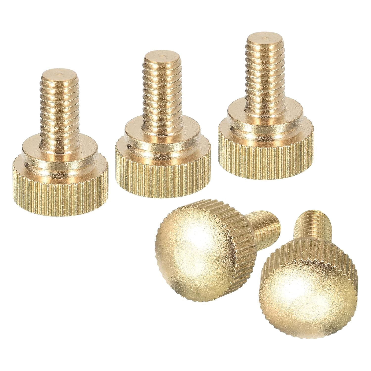 M6x10mm Knurled Thumb Screws, 5pcs Brass Knurled Thumb Screws Bolts ...