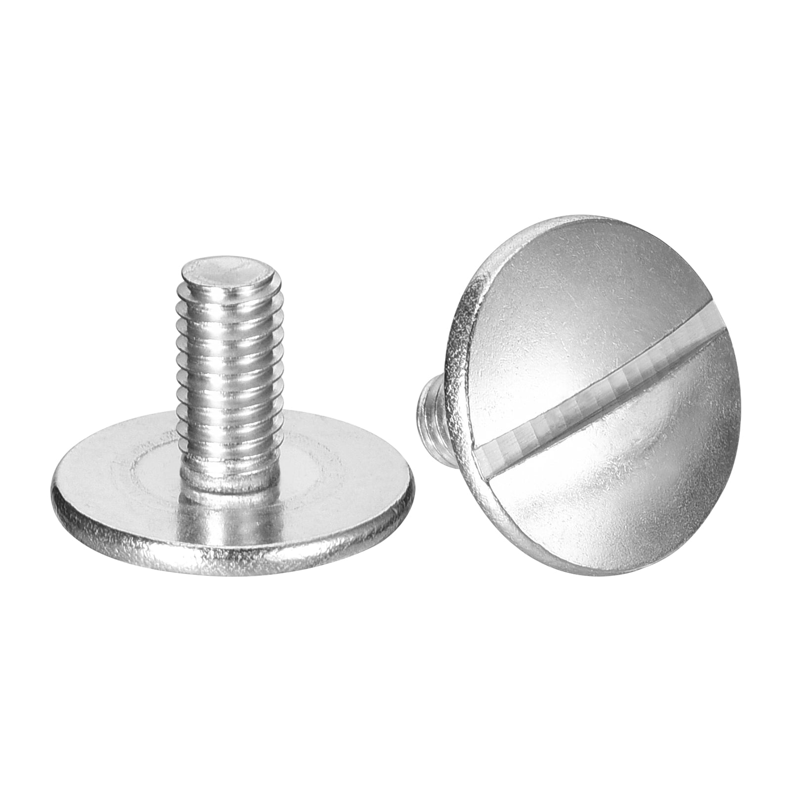 M6x12mm Extra Large Flat Head Slotted Screws, 5 Pack 304 Stainless ...