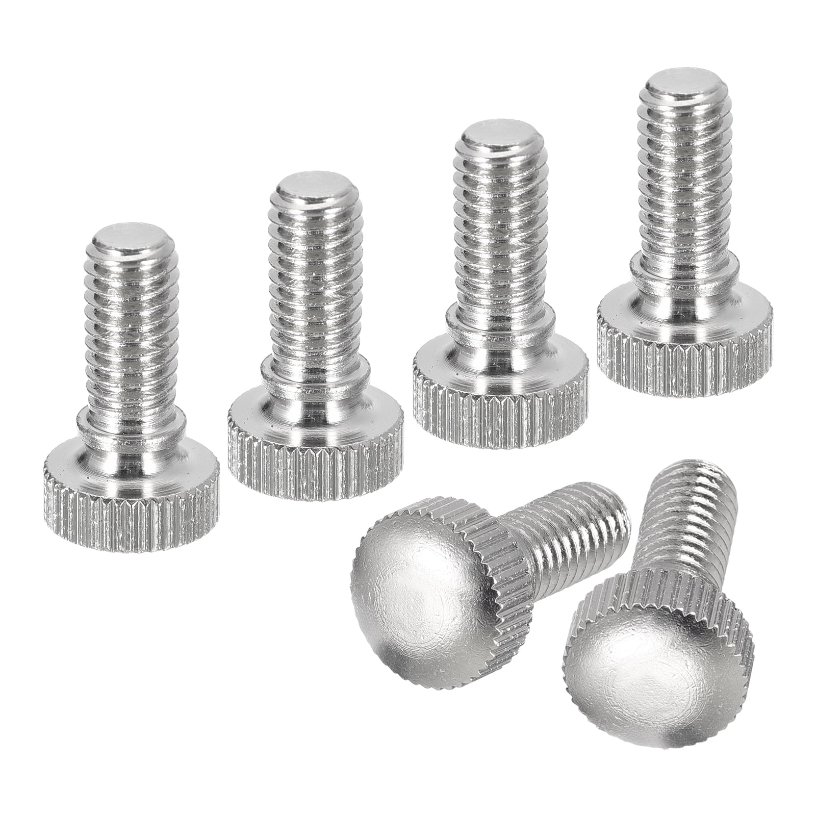 M6x12mm Knurled Thumb Screws, 6 Pack Brass Thumb Screws with Shoulder ...