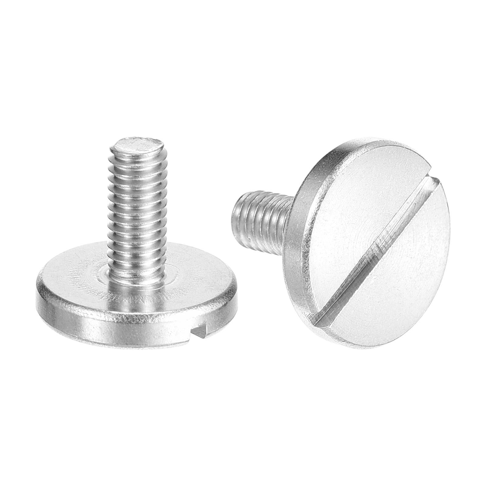 M6x14mm Slotted Round Large Flat Head Screws, 2Pack 304 Stainless Steel ...