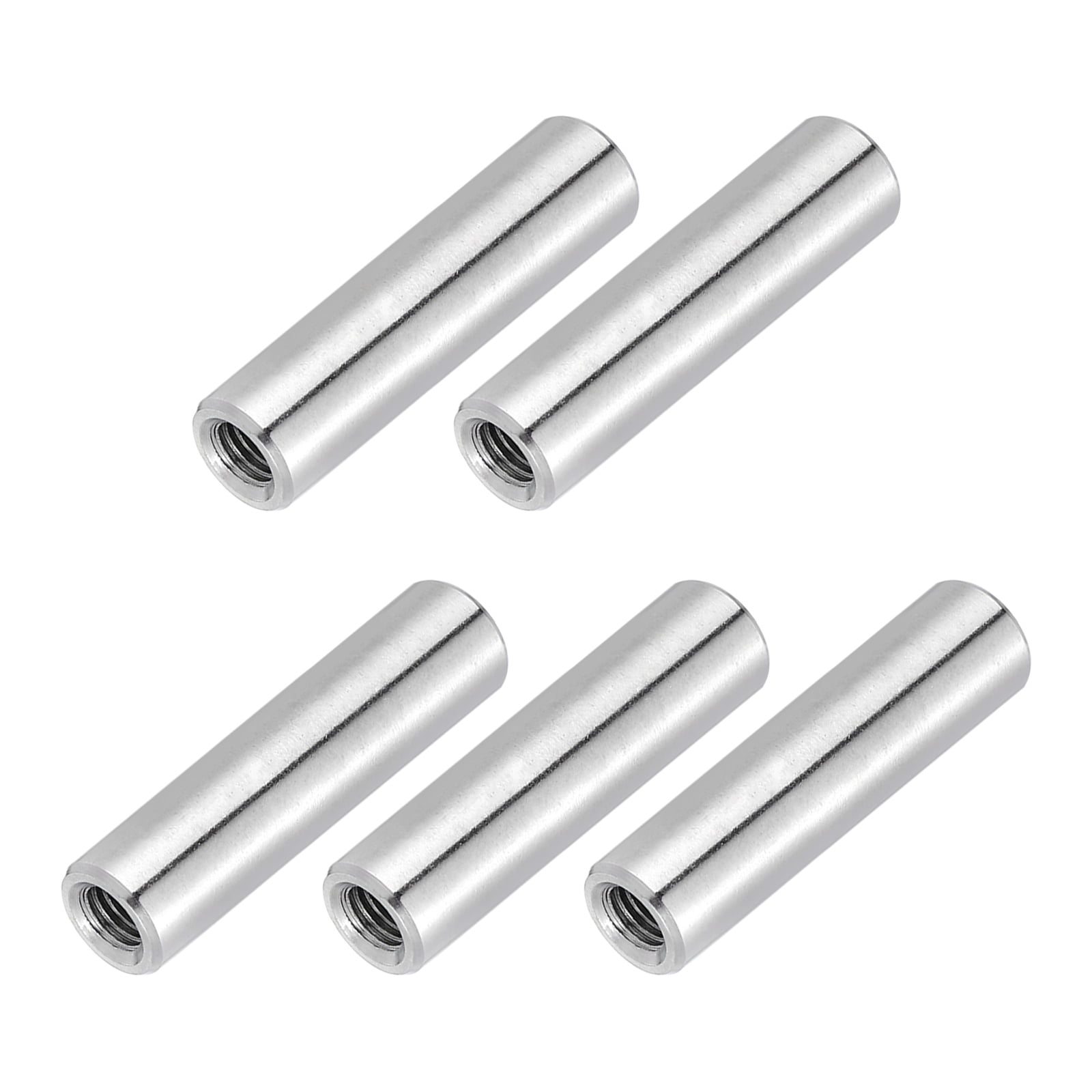 M6x1mm 5 Pack 304 Stainless Steel Round Connector Nuts,0.39"OD x 1.57"H ...
