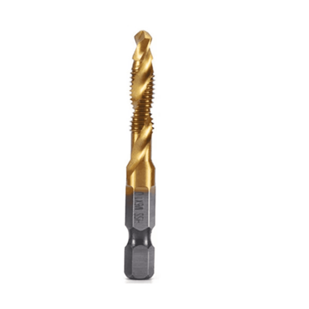 M6x1mm Hex Shank Titanium Plated HSS Screw Thread Metric Tap Drill Bits ...