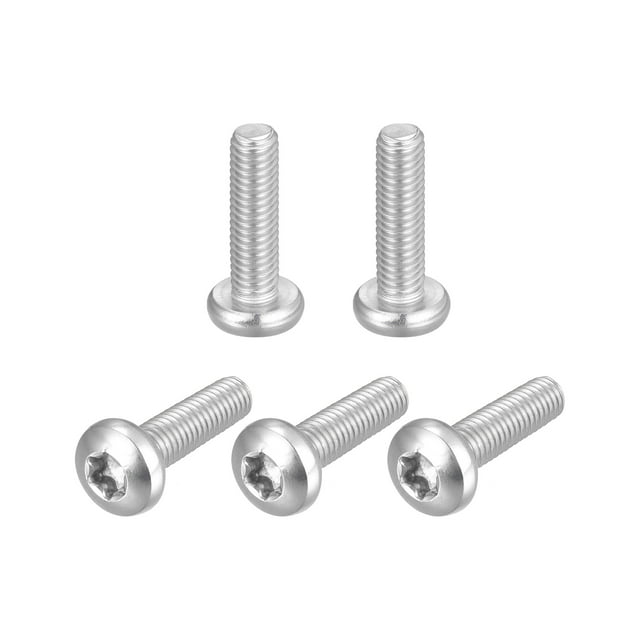 M6x22mm Torx Security Machine Screws, 5 Pack 316 Stainless Steel Pan Head Tamper Proof Screw ...