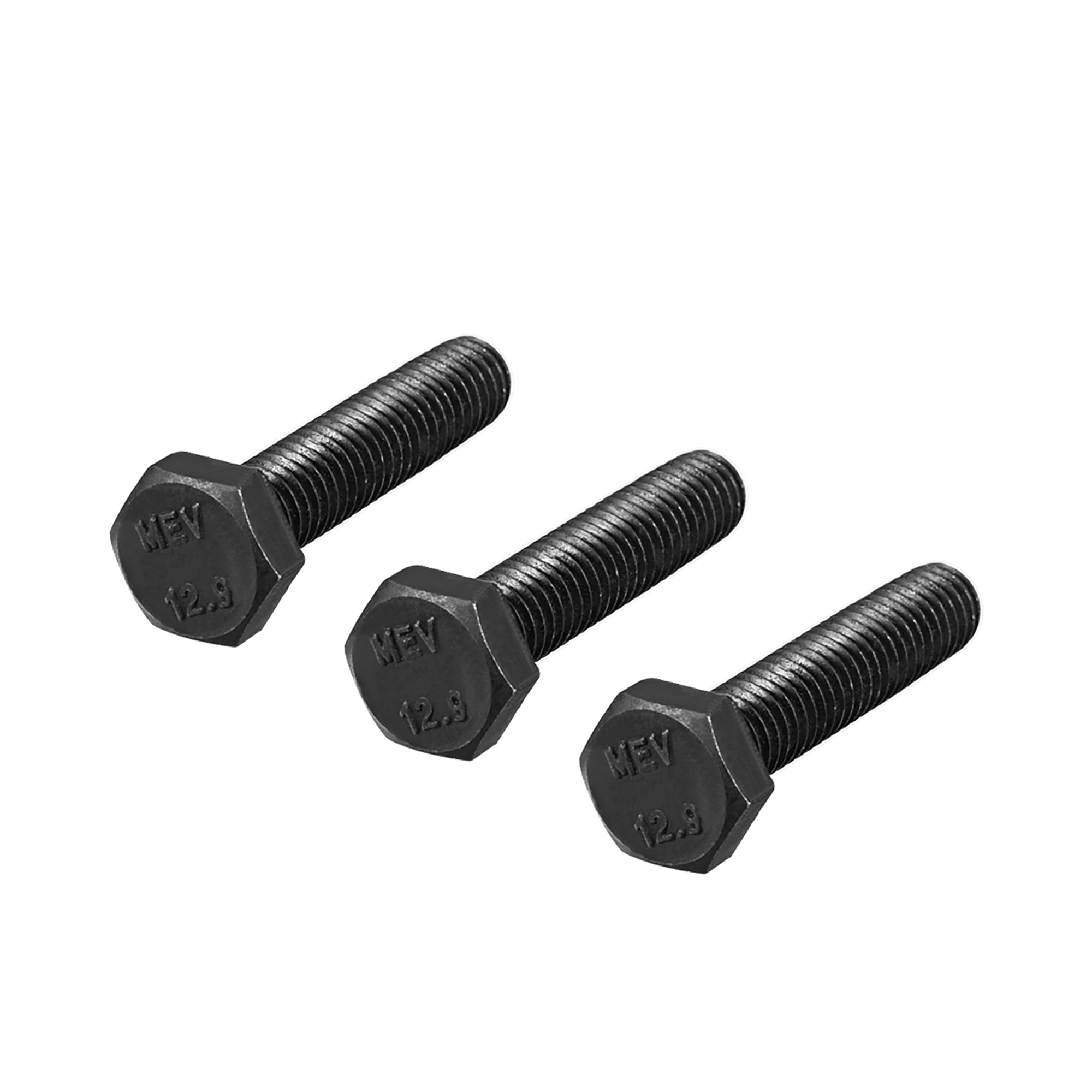 M6x25mm Hex Bolts Left Hand Grade 12.9 Carbon Steel Black 3 Pack ...