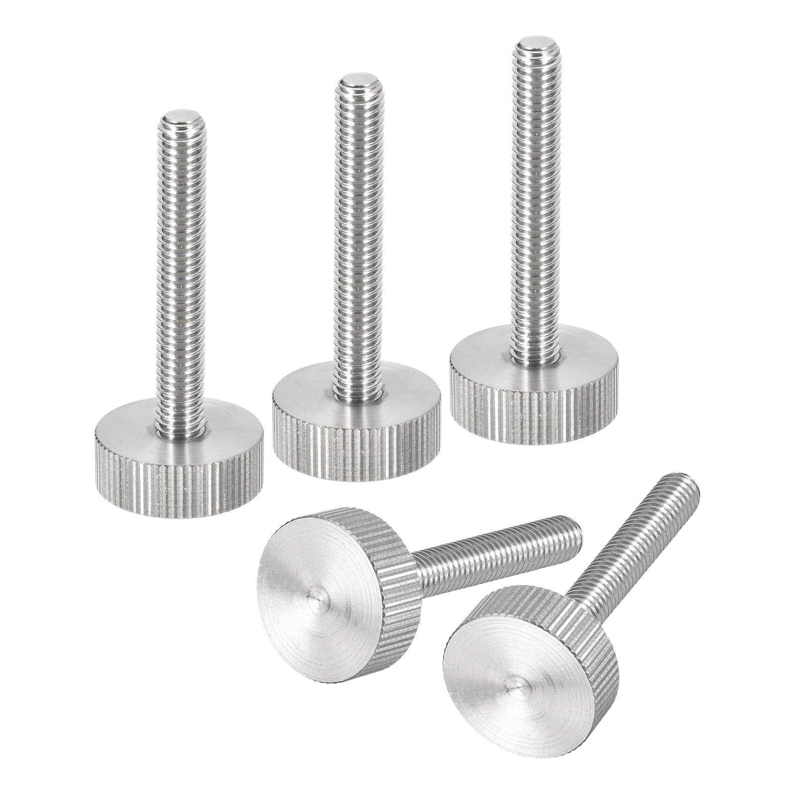 M6x40mm Knurled Thumb Screws, 5 Pack 304 Stainless Steel Flat Knurled Head Bolts - Walmart.com
