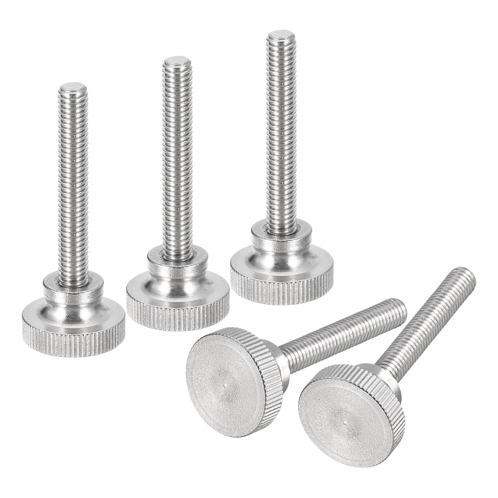 M6x40mm Knurled Thumb Screws, 5 Pack 304 Stainless Steel Flat Knurled Thumb Screws - Walmart.com