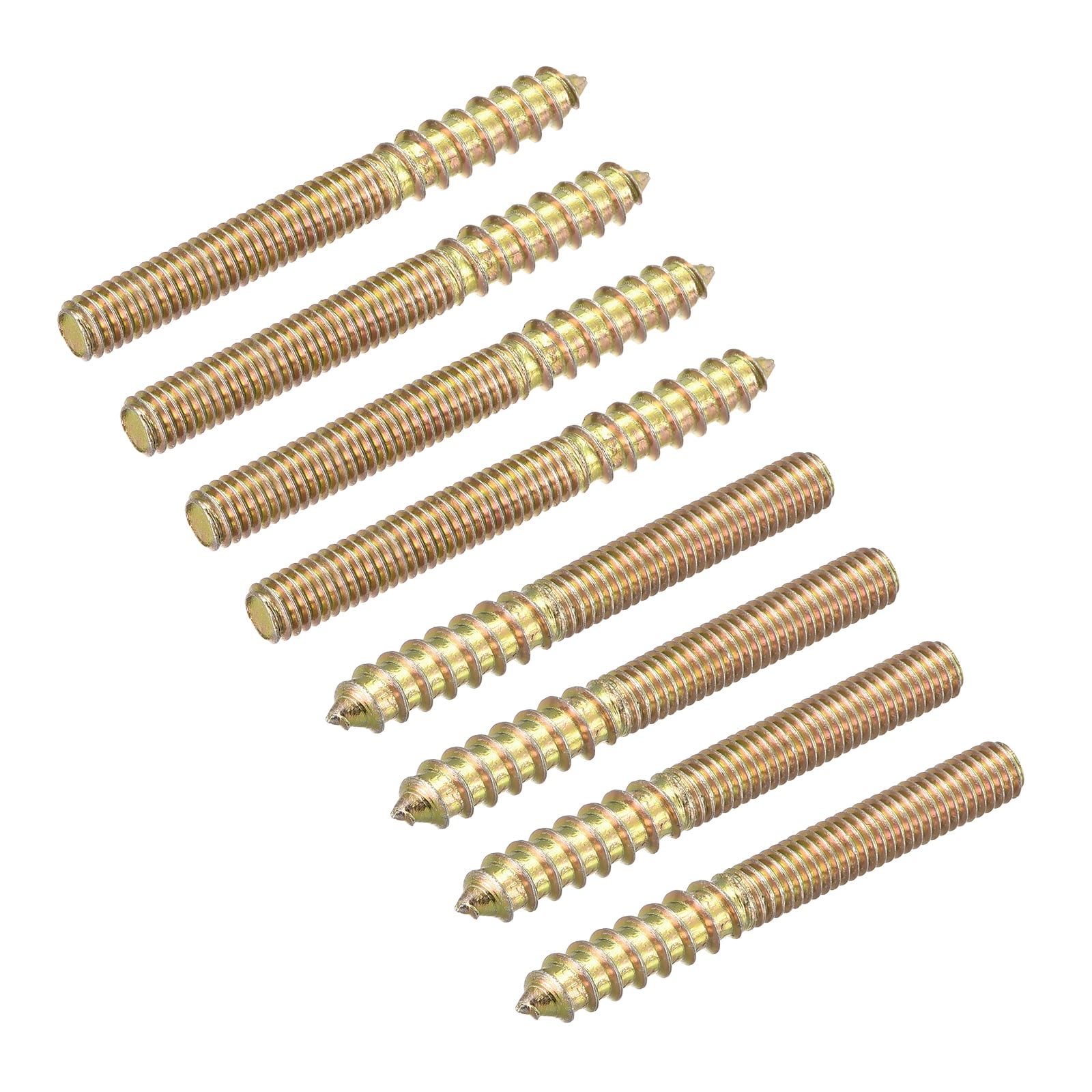 M6x50mm Hanger Bolts, 8 Pack Double Ended Thread Dowel Screws for Wood ...