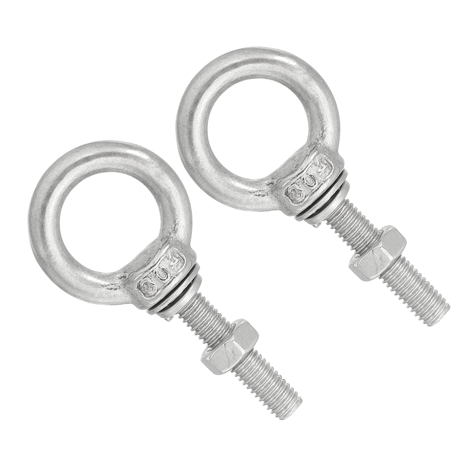 M6x60 1/4"x1.18" Stainless Steel Eye Bolts Threaded Screw Eyebolt ...