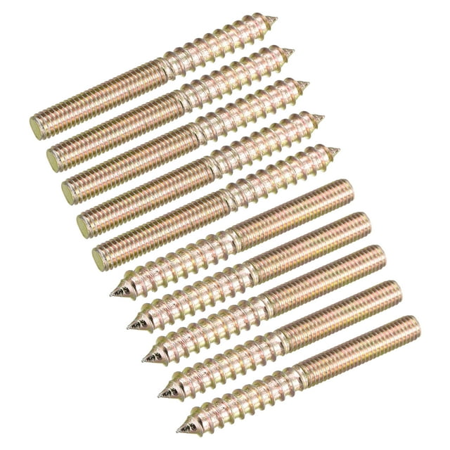 M6x60mm Hanger Bolts, 48 Pack Double Ended Thread Dowel Screws for Wood ...