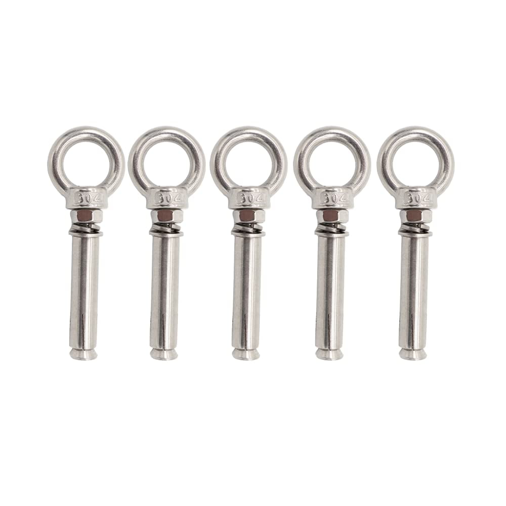 M6x60mm Ring Lifting Expansion Anchor Eyebolt 5 Pack Expansion Bolts ...