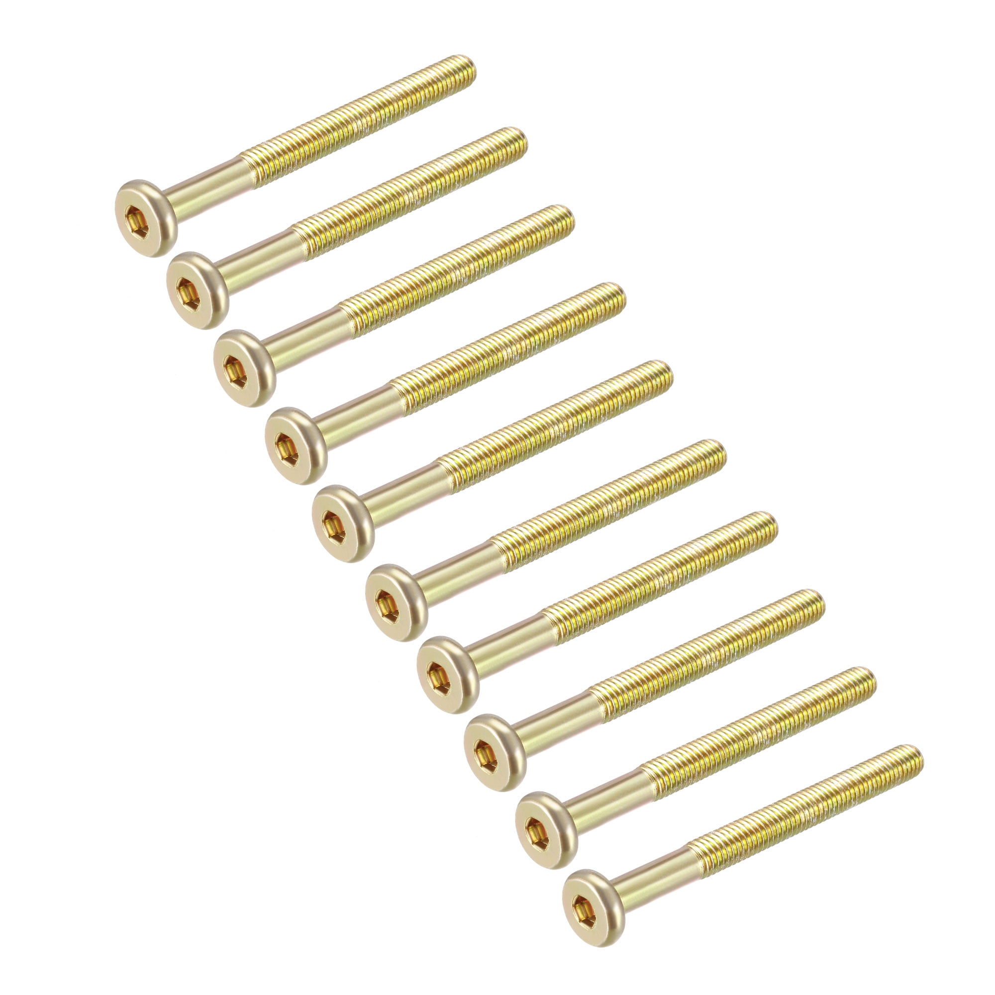 M6x65mm Furniture Screw Hex Socket Machine Screws Zinc Plated Fasteners ...