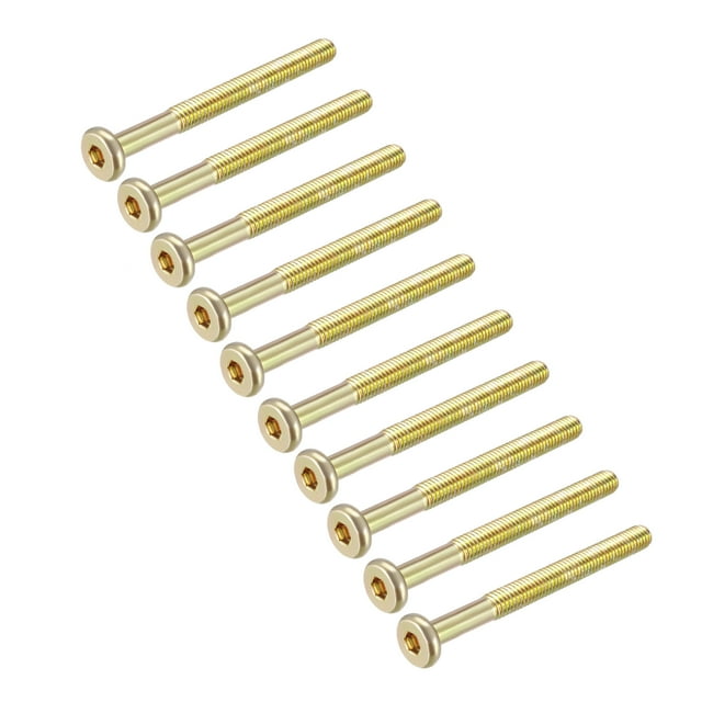 M6x65mm Furniture Screw Hex Socket Machine Screws Zinc Plated Fasteners ...