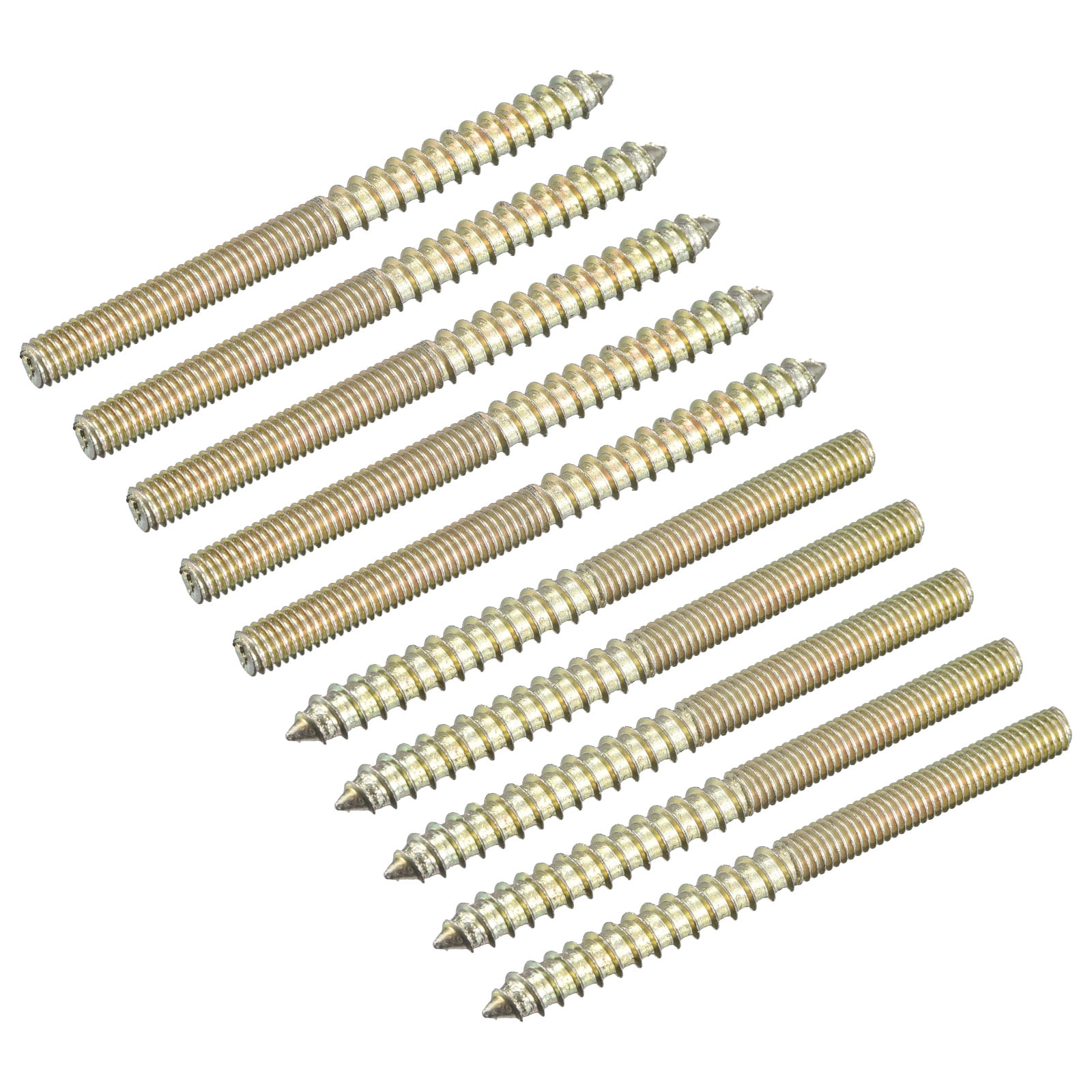 M6x80mm Hanger Bolts, 120 Pack Double Ended Thread Dowel Screws ...