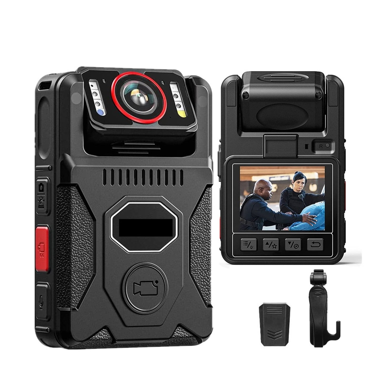 M7 Pro 4K GPS Body Mounted Camera 128GB Video Recorder 180° Rotate ...