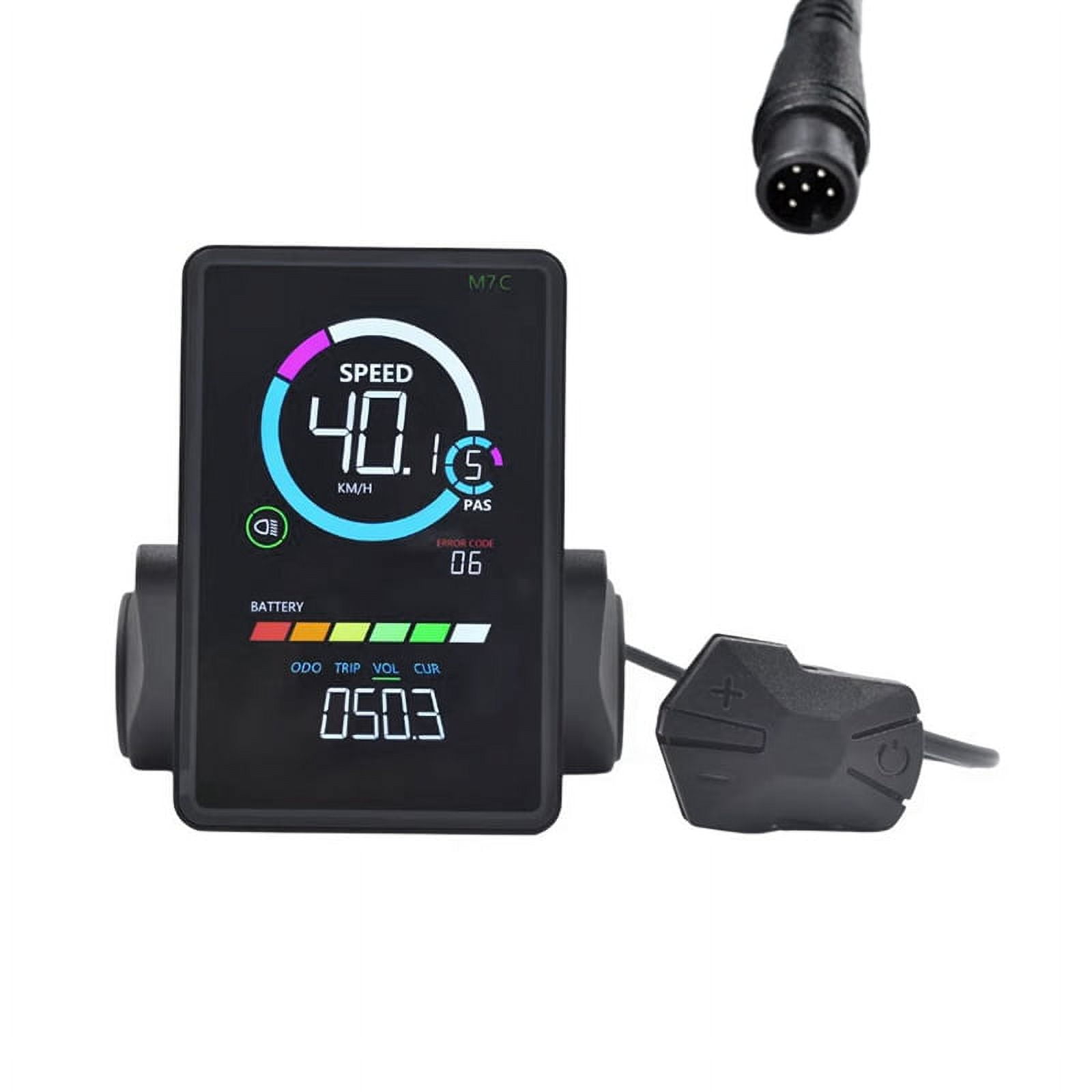 M7C-2 Electric Bike LCD Display Meter 24V 36V 48V 60V E Scooter LCD ...